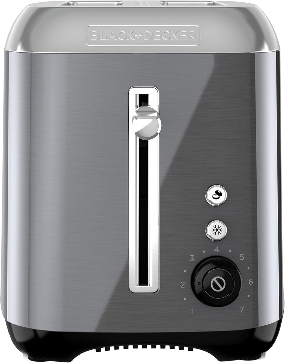 Black & Decker 2-Slice Toaster with Extra Wide Slot Push-Button Functi ...