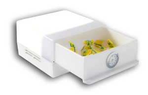 SHABLED Shabbos lamp Led, White body, stainless steel clock, – The ...